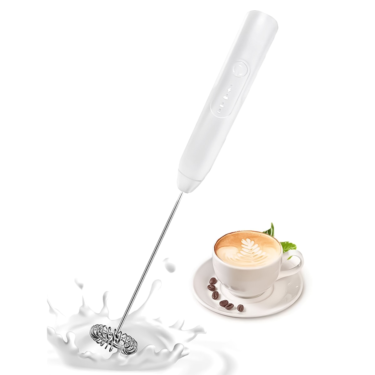 Mini Mixer pentru spuma, lapte si oua, Incarcare USB, Naimeed D5180 ...