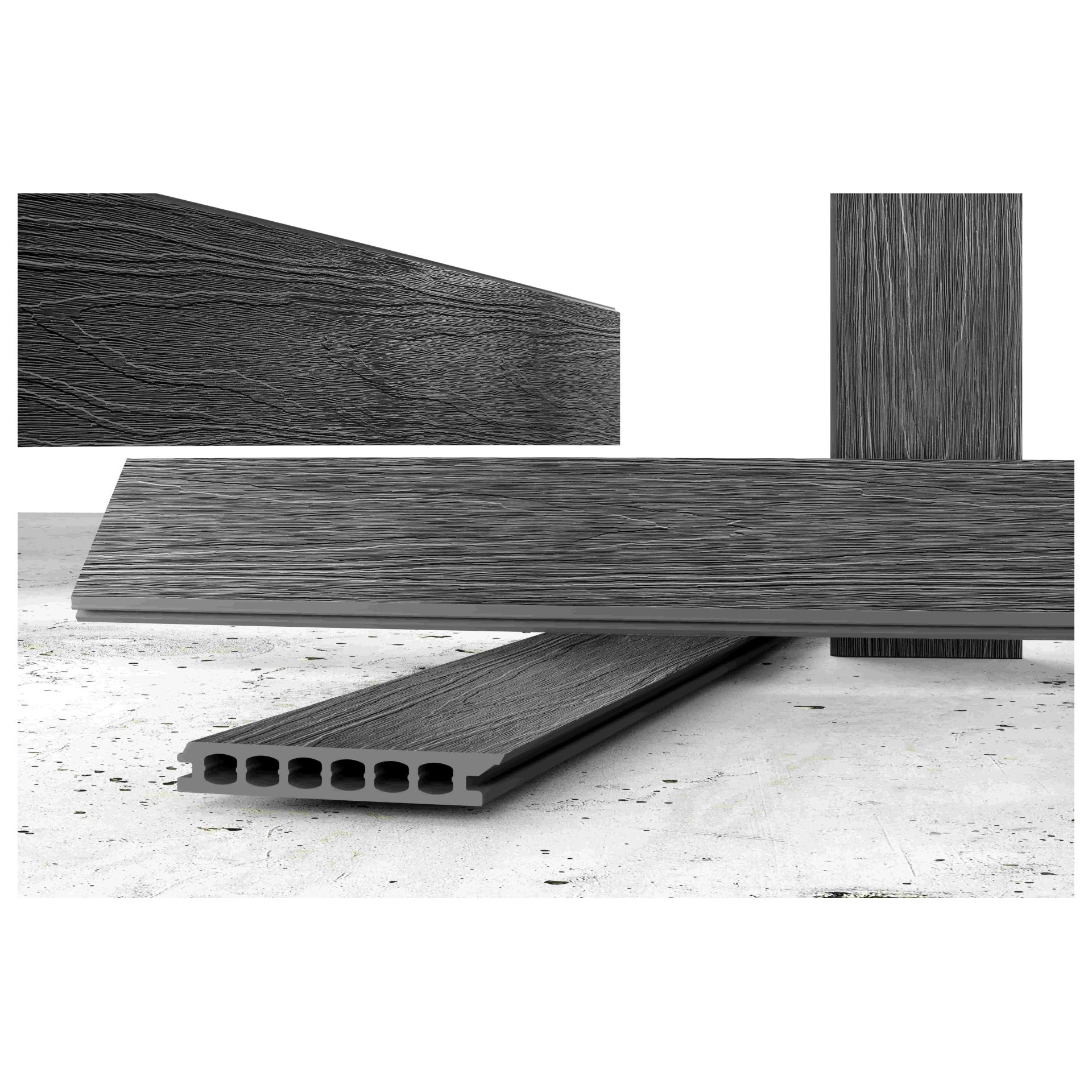 Pardoseala exterior tip compozit (WPC) PREMIUM, 1metru linear, Virtuoso, placa co extrudata ...