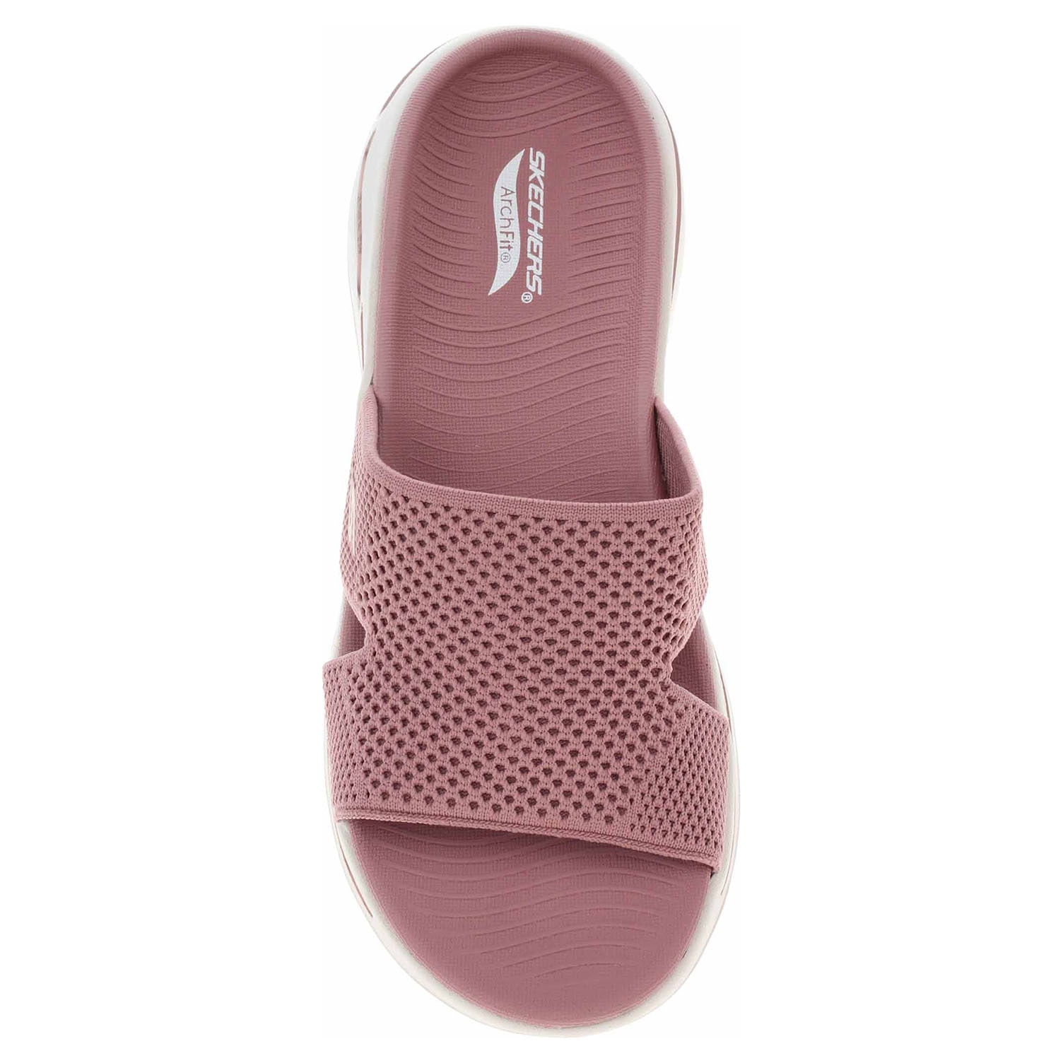 Papuci dama de plaja, Skechers Go Walk Arch Fit - Worthy, ros, 38 - eMAG.ro