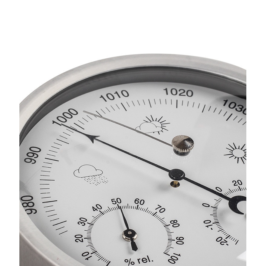 Barometru meteo analogic pentru interior si exterior, Sunmostar, Inox ...