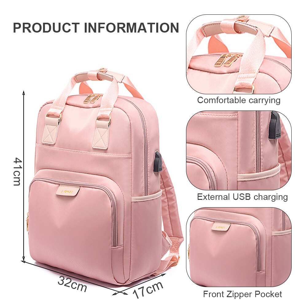 Rucsac laptop, Poliester, 14 inch, Roz - eMAG.ro