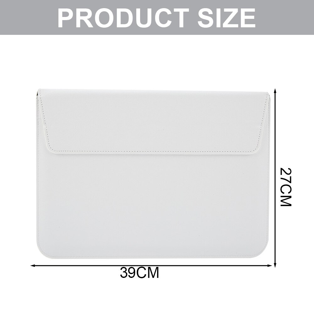 Husa laptop, Piele ecologica, 15 inch, Alb - eMAG.ro