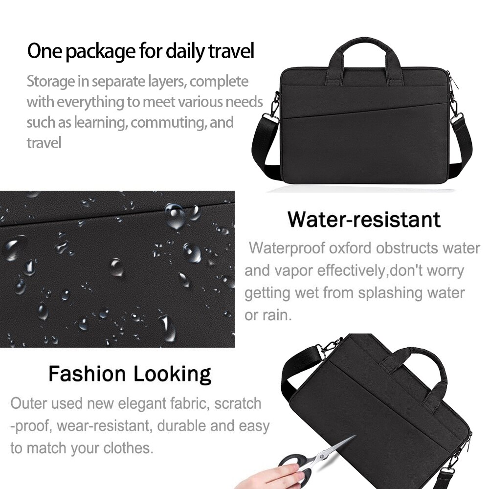 Geanta laptop, Poliester, 13.3 inch, Negru - eMAG.ro