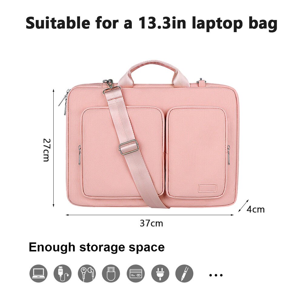 Geanta laptop, Poliester, 13 inch, Roz - eMAG.ro
