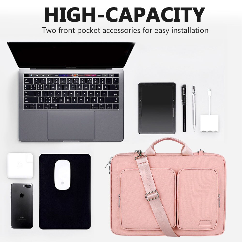 Geanta laptop, Poliester, 13 inch, Roz - eMAG.ro