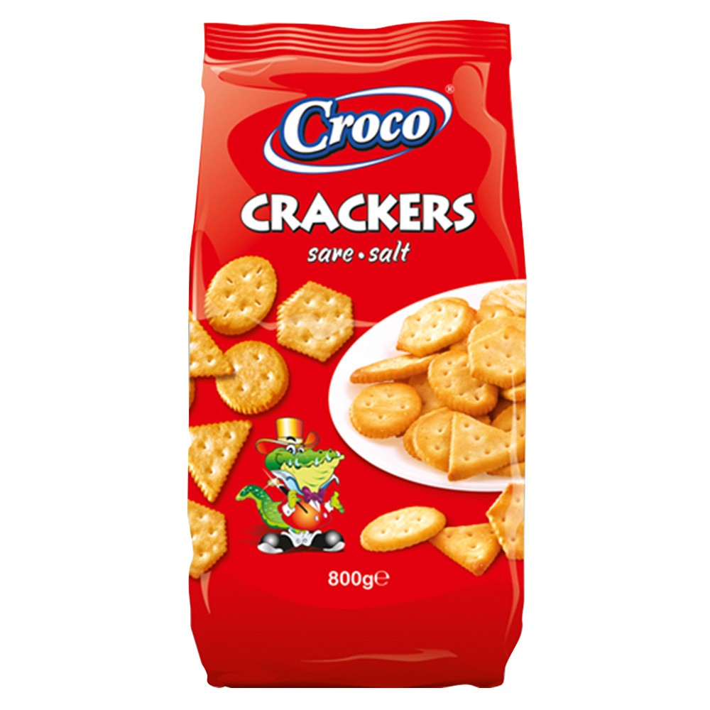 Biscuiti cu Sare Croco Crackers, 800 g - eMAG.ro