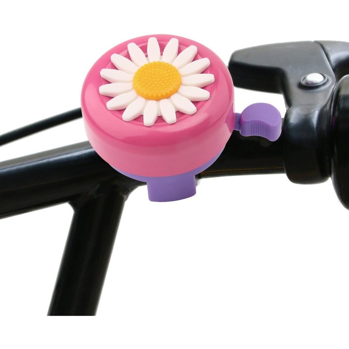 Clopotel pentru bicicleta pentru copii, Plastic/Aliaj de aluminiu, Roz ...