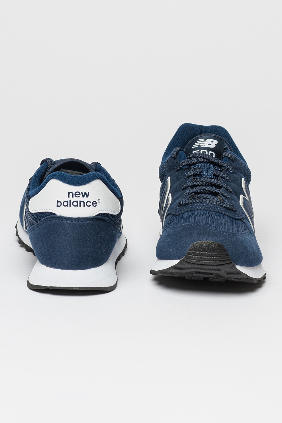 New Balance, Спортни обувки 500 с еко велур, Тъмносин, 11 - eMAG.bg