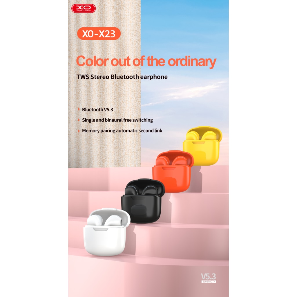 Vezeték nélküli fülhallgató Bluetooth HF XO - X23, TWS, fehér - eMAG.hu