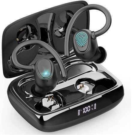 Casti wireless cu bluetooth i21-Black, 5.3, Ordtop, in-ear, over-ear ...