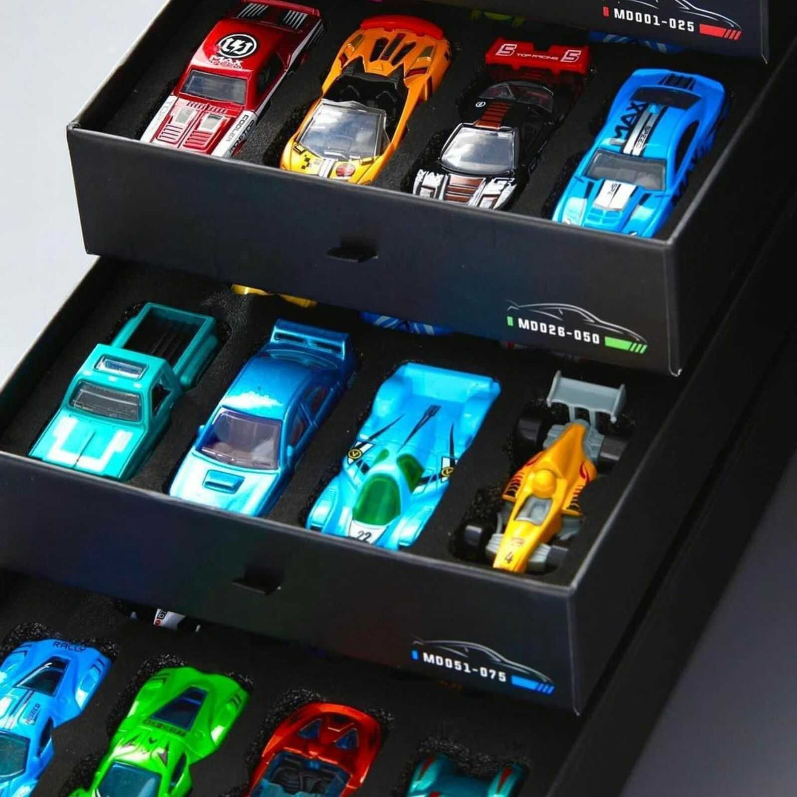 Set 100 de masinute metalice, editie de colectie, Mideer, 1:64, zinc ...