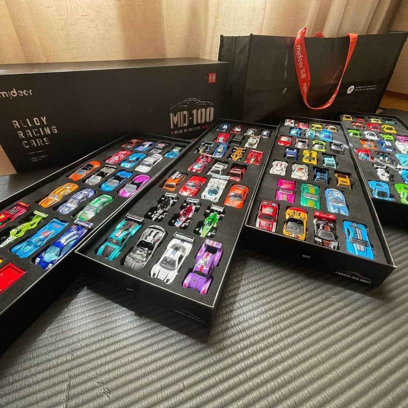 Set 100 de masinute metalice, editie de colectie, Mideer, 1:64, zinc ...