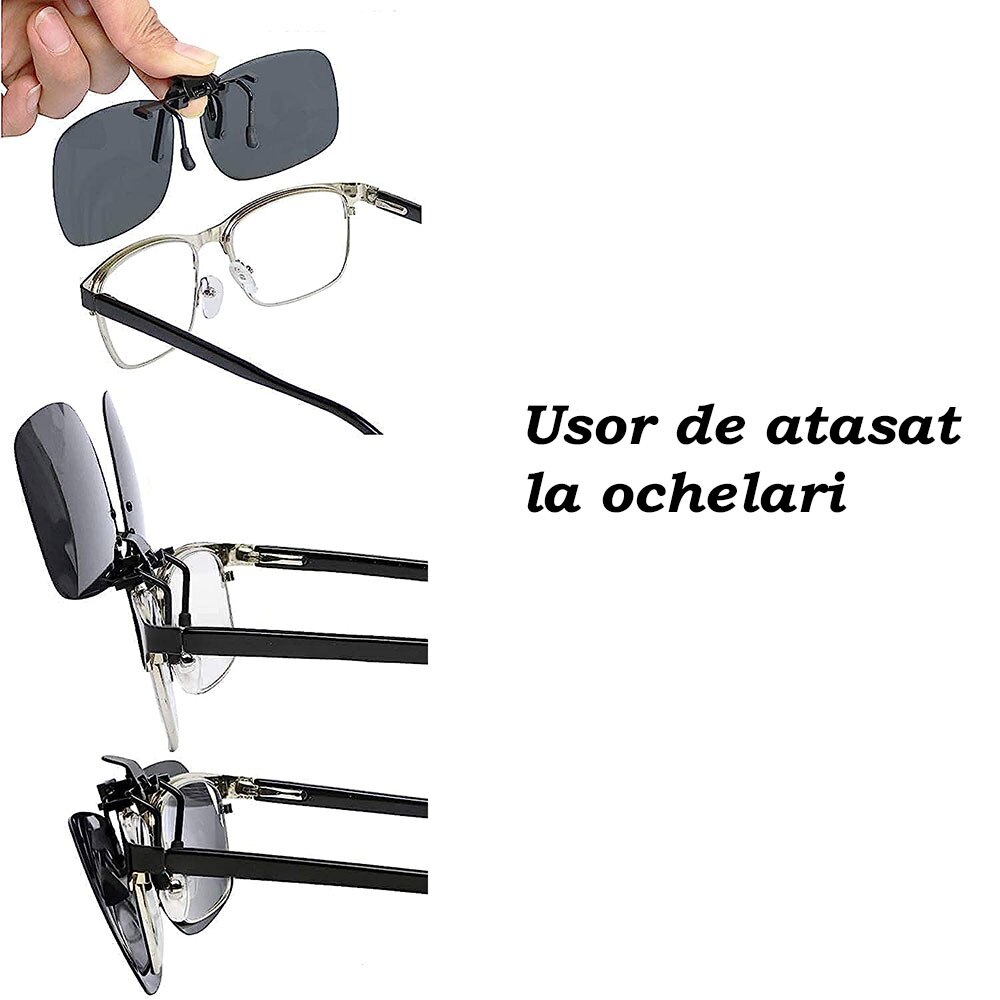 Lentile pentru Ochelari GREATON, Tip Clips On, Pentru Condus ...