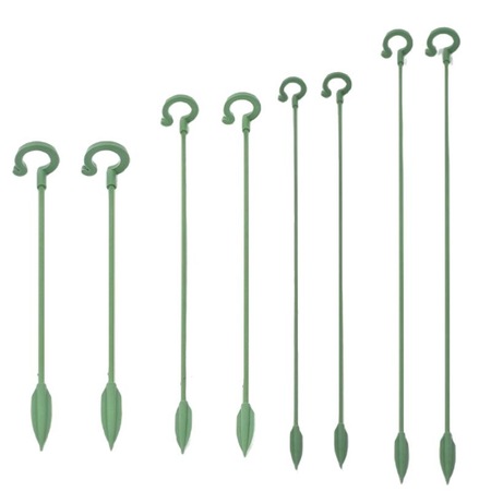 Set 8 tarusi pentru flori, 17cm/27 cm/37 cm/2 x 48 cm, Verde - eMAG.ro
