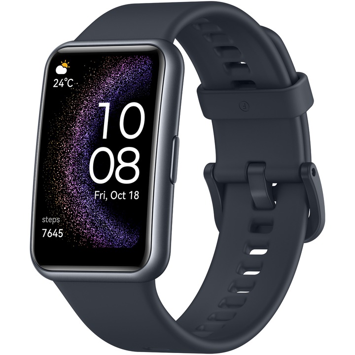Huawei Watch FIT SE okosóra, szilikon szíj, Starry Black - eMAG.hu