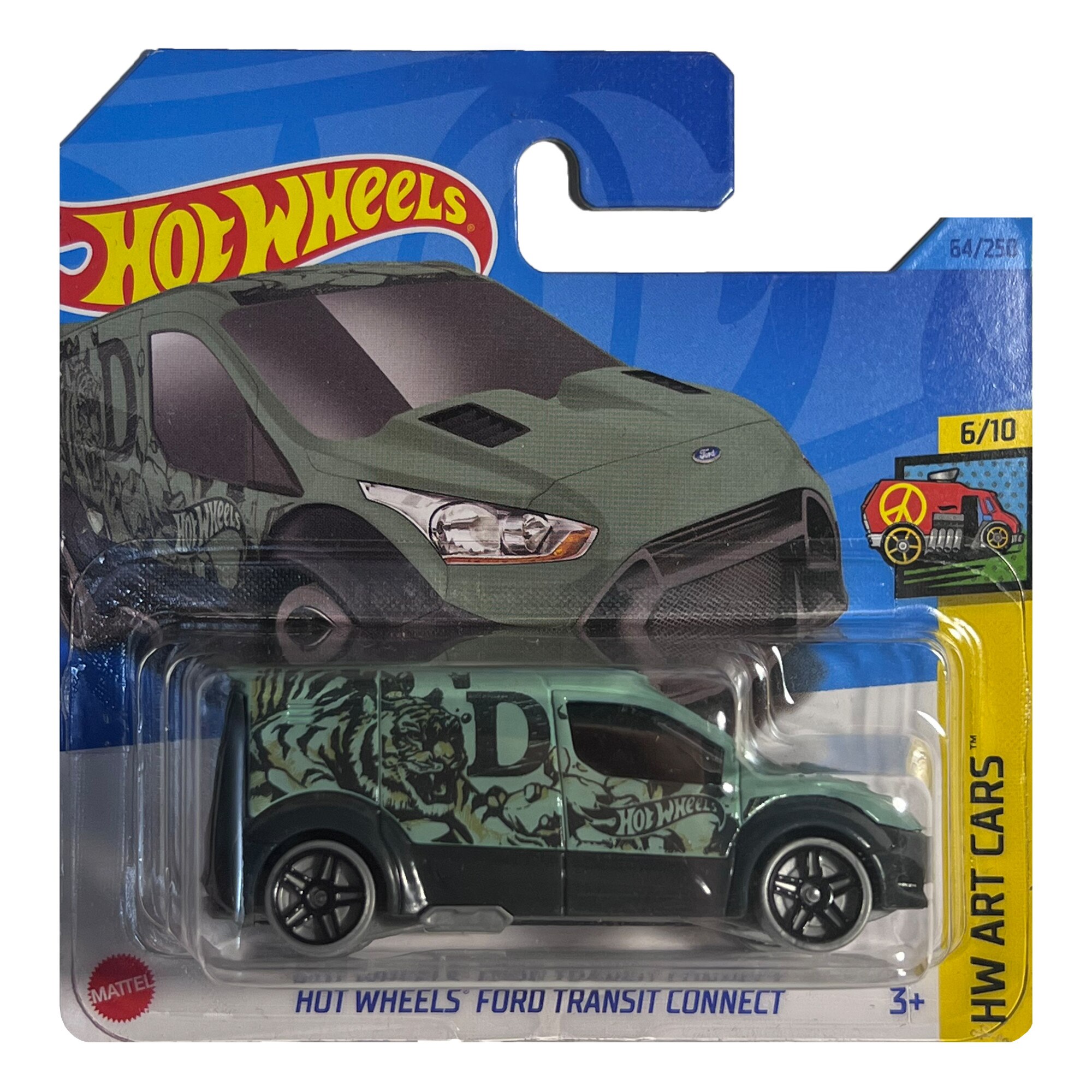 Masinuta metalica Hot Wheels, Ford Transit Connect, 1:64, Verde - eMAG.ro
