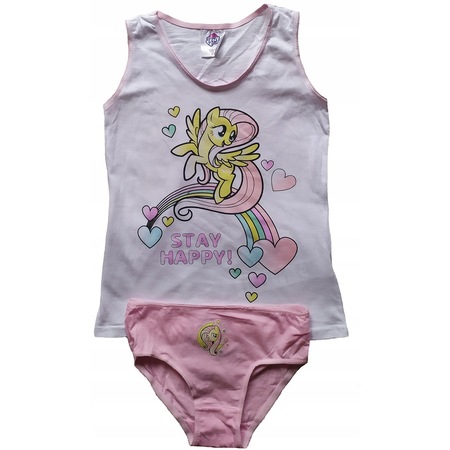 Set 2 piese, maiou si chilot My Little Pony Magical Alb 98-104 cm - eMAG.ro