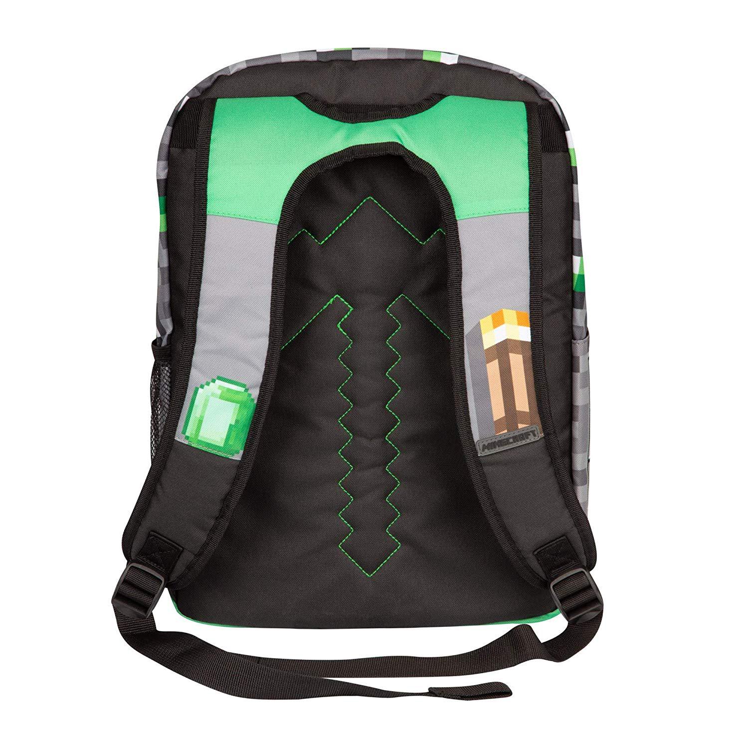 Ghiozdan Minecraft, 45x35 x23 cm, Gri, 0.6KG - eMAG.ro