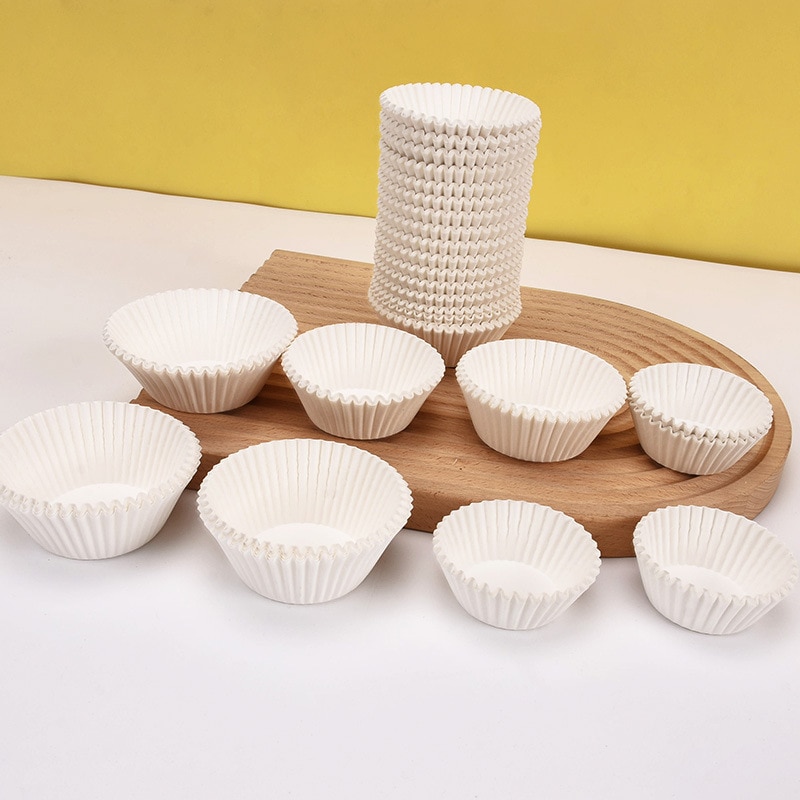 Forme pentru briose de unica folosinta, Hartie, 6x1.75cm, Alb, 1000 ...