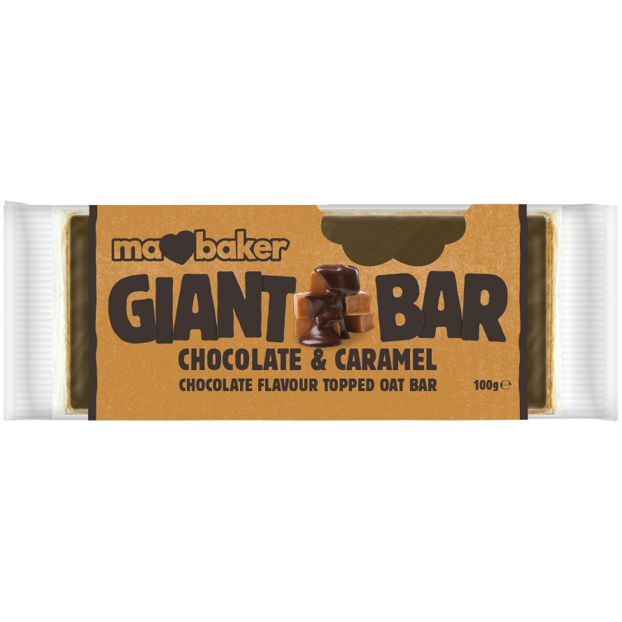 Baton din ovaz cu ciocolata belgiana si caramel Ma Baker, 100g - eMAG.ro