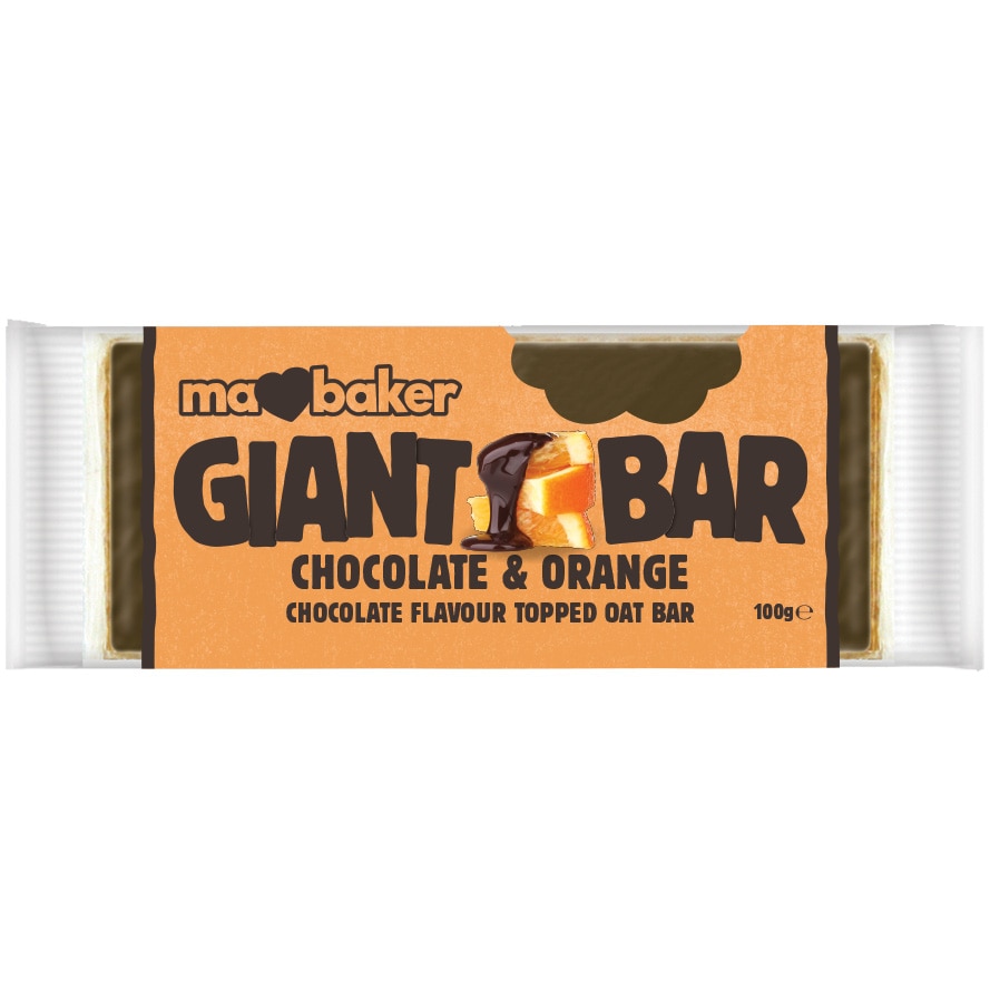 Baton din ovaz cu ciocolata belgiana si portocale, Ma Baker, 100g - eMAG.ro