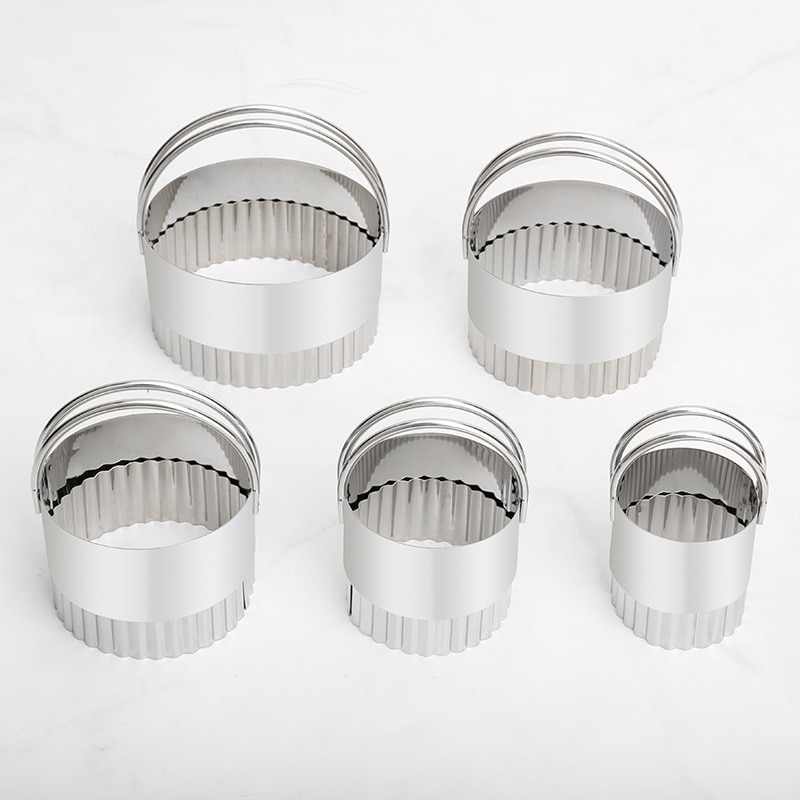 Set 5 forme pentru prajituri, Inox, Argintiu - eMAG.ro