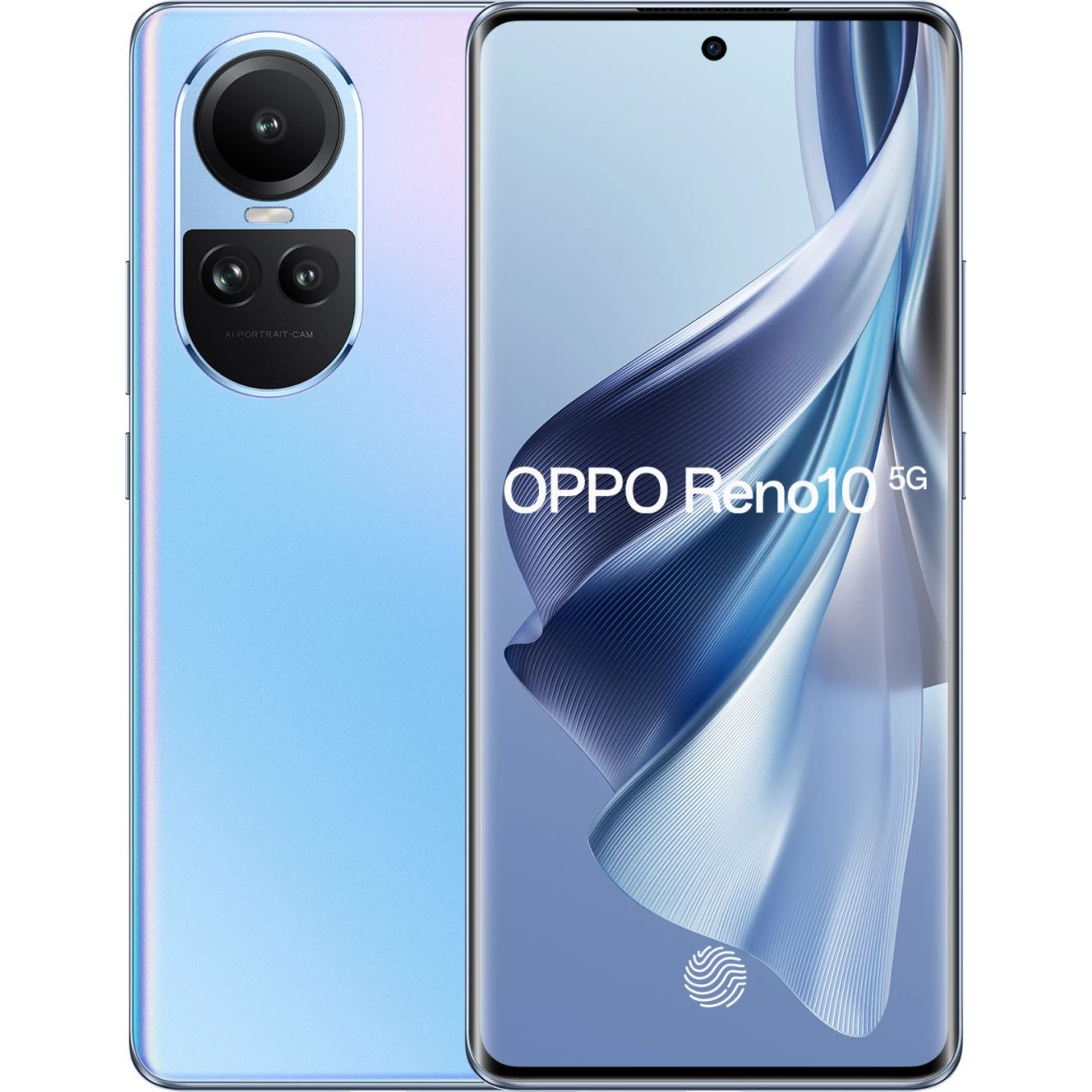 Мобилен телефон Oppo Reno10, Dual SIM, 256 GB, 8 GB RAM, 5G, Ice Blue ...