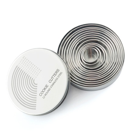 Set 12 forme pentru prajituri, Inox, Argintiu - eMAG.ro