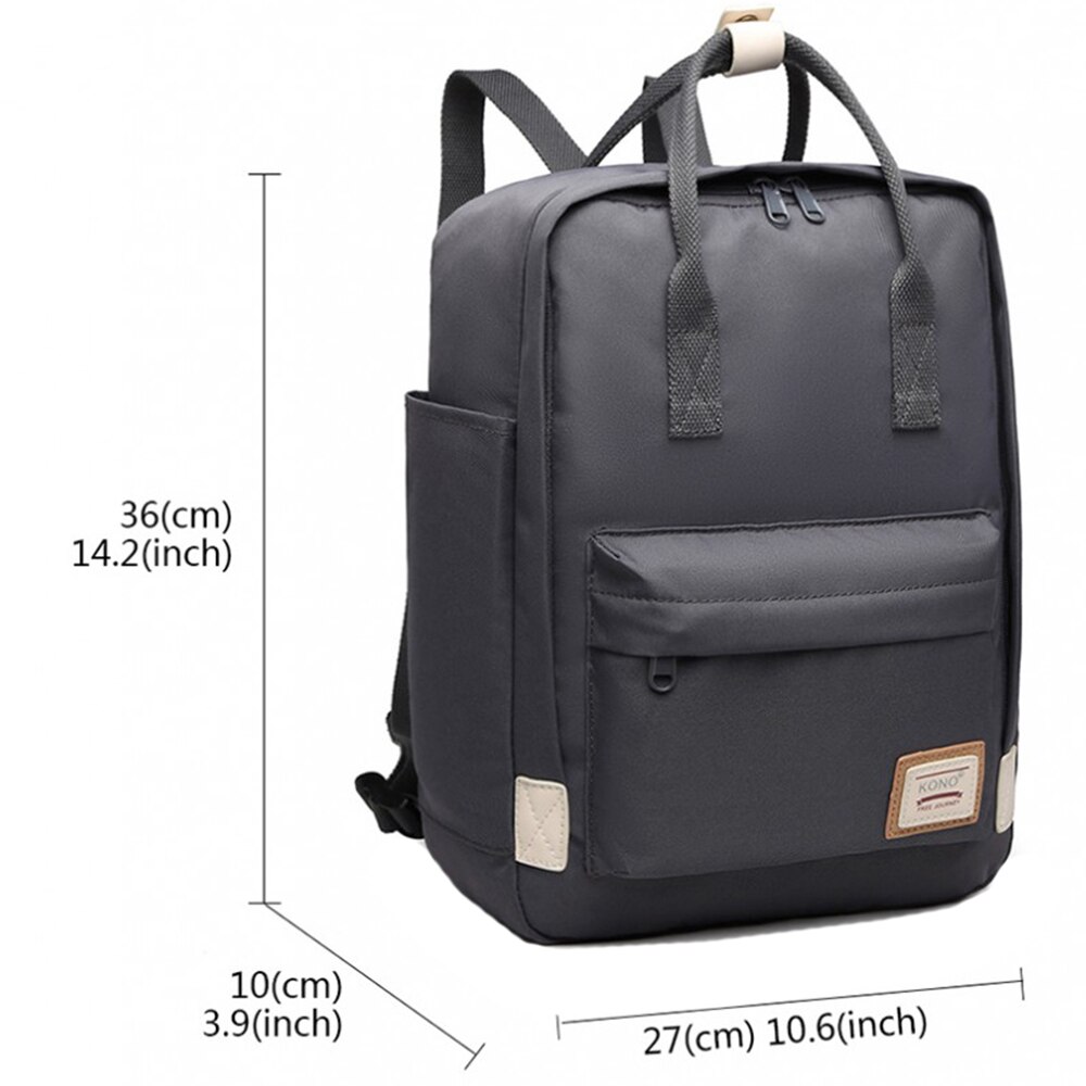 Rucsac unisex pentru laptop, rezistent la stropi, KONO EB2017GY Gri ...