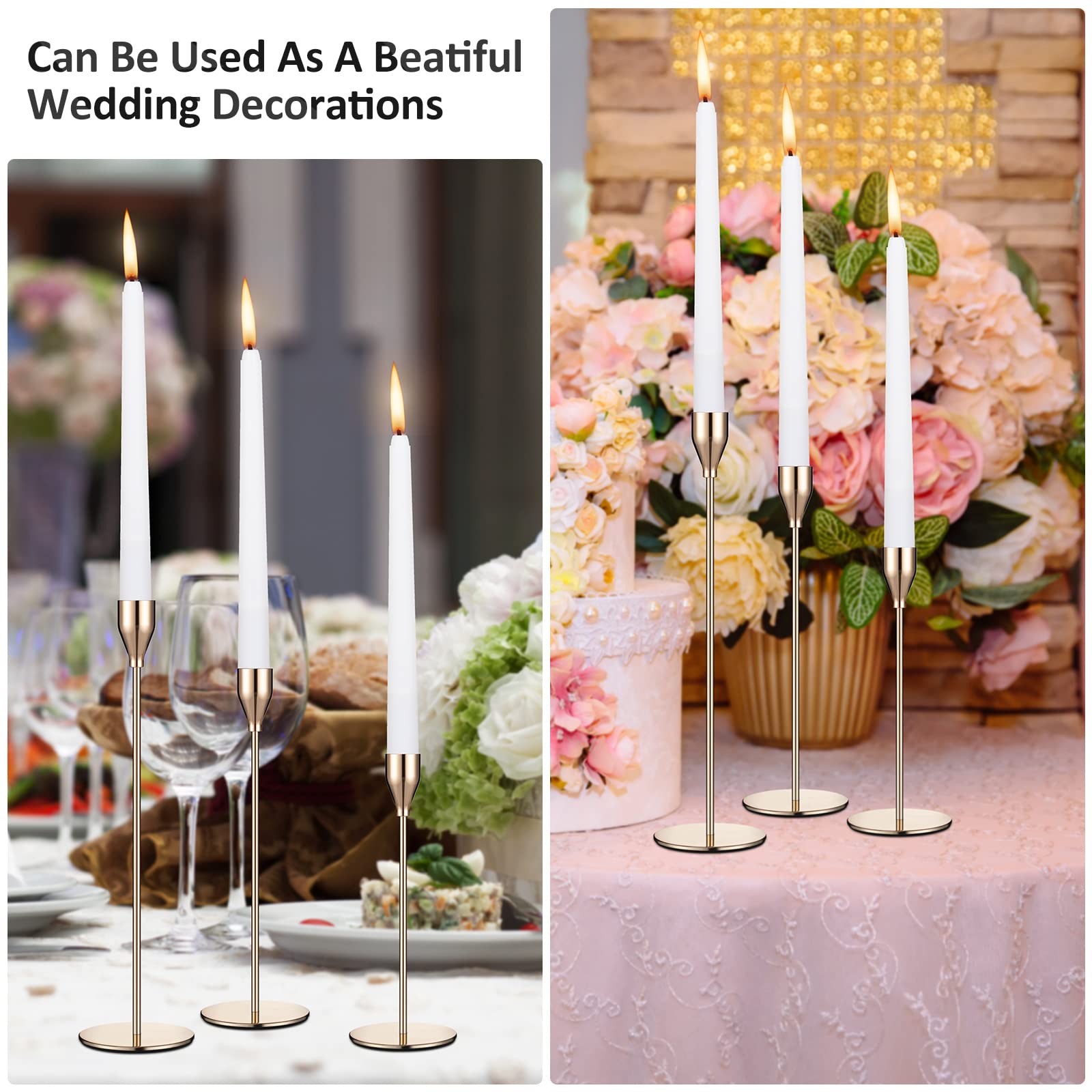 Set de noua sfesnice, din metal, de culoare aurie - eMAG.ro