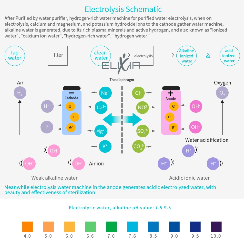 Cana filtranta pentru apa cu hidrogen Elixir, Generator de hidrogen de ...
