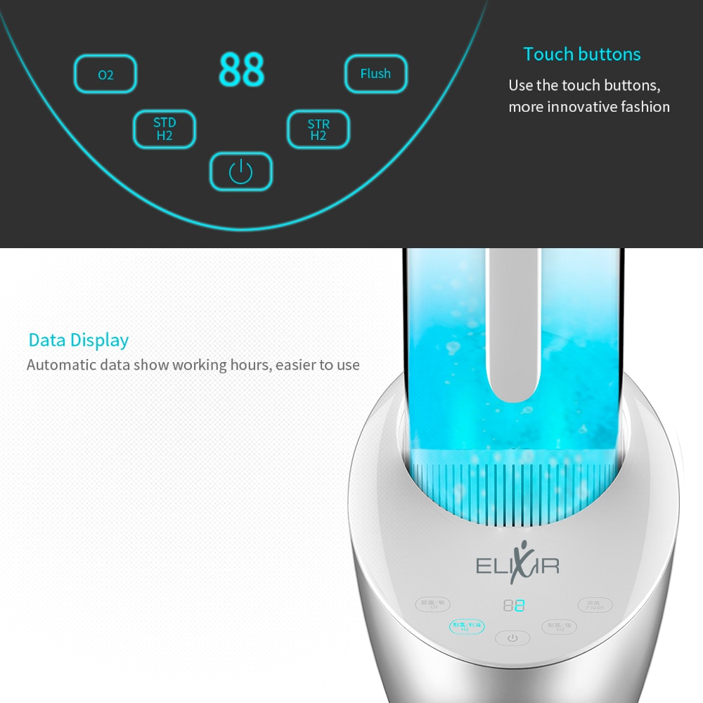 Cana filtranta pentru apa cu hidrogen Elixir, Generator de hidrogen de ...