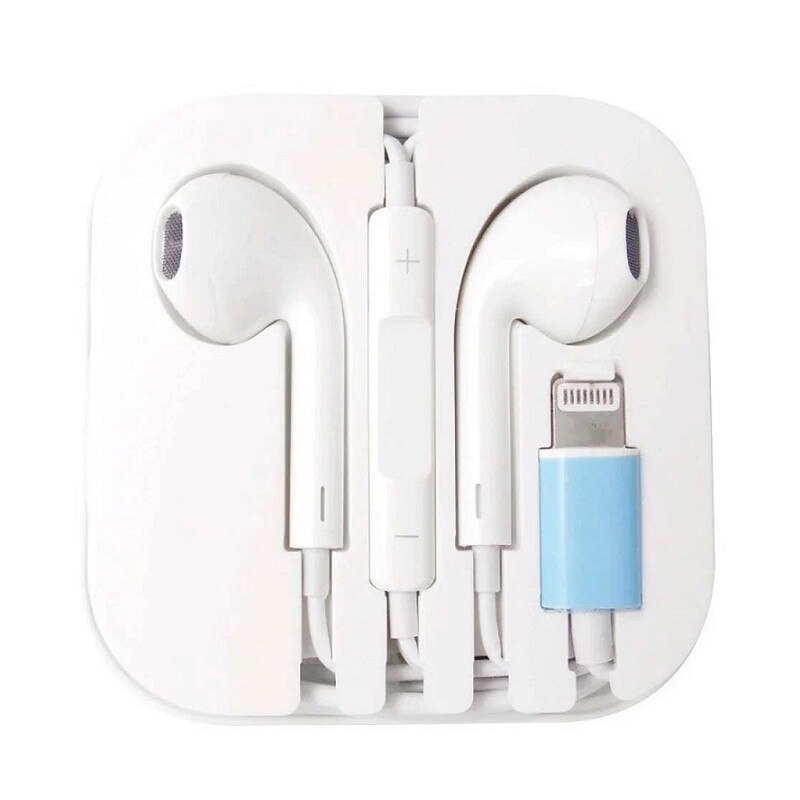 Casti audio SMARTIX® cu fir pentru telefon cu mufa lightning, functie ...