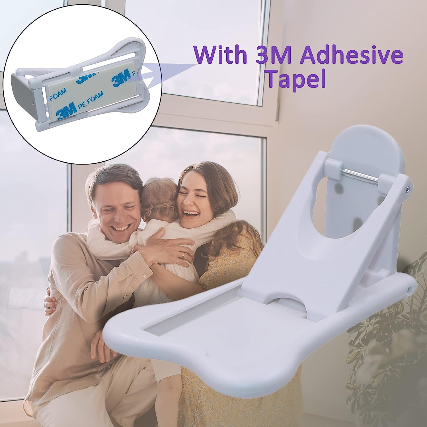 Incuietoare usi glisante pentru siguranta copiilor, ABS, 4.6x7x3.2x3.8cm, Alb - eMAG.ro