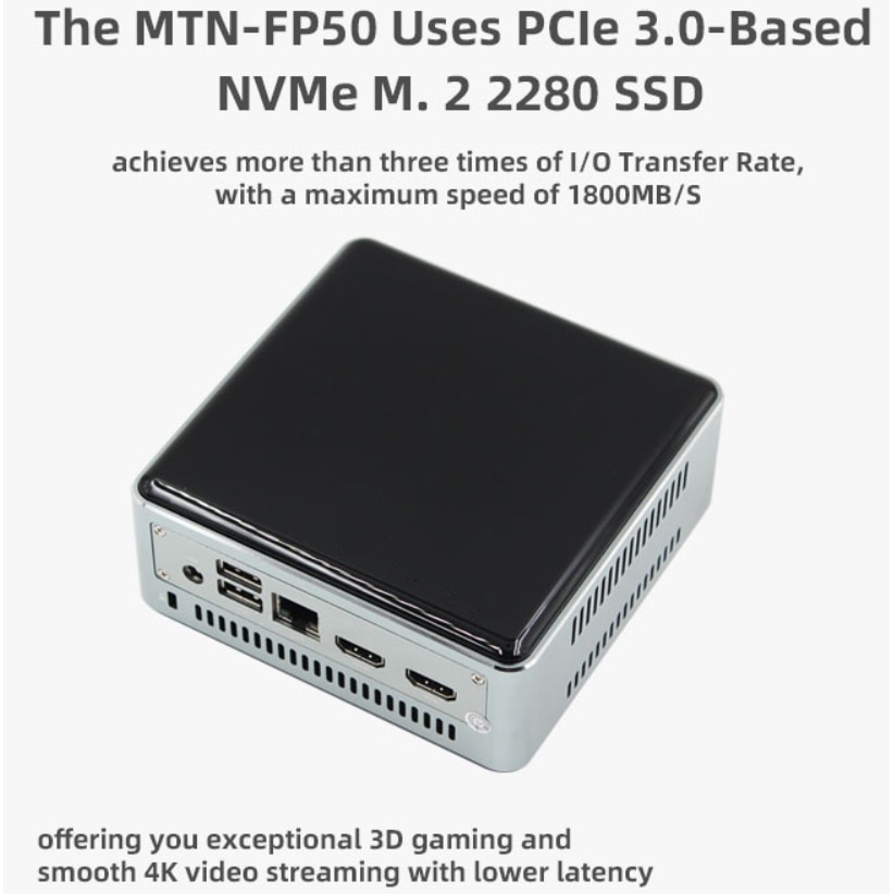 Mini PC FP5 AMD Ryzen 3020E 2.6ghz max, 8GB RAM DDR4, 128 GB SSD M.2 ...