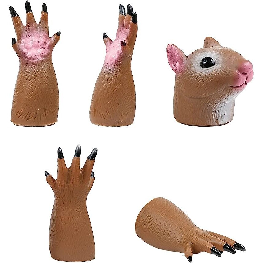 Set Marionete pentu degete, Vinil, 11 x 8 x 3cm, Maro - eMAG.ro