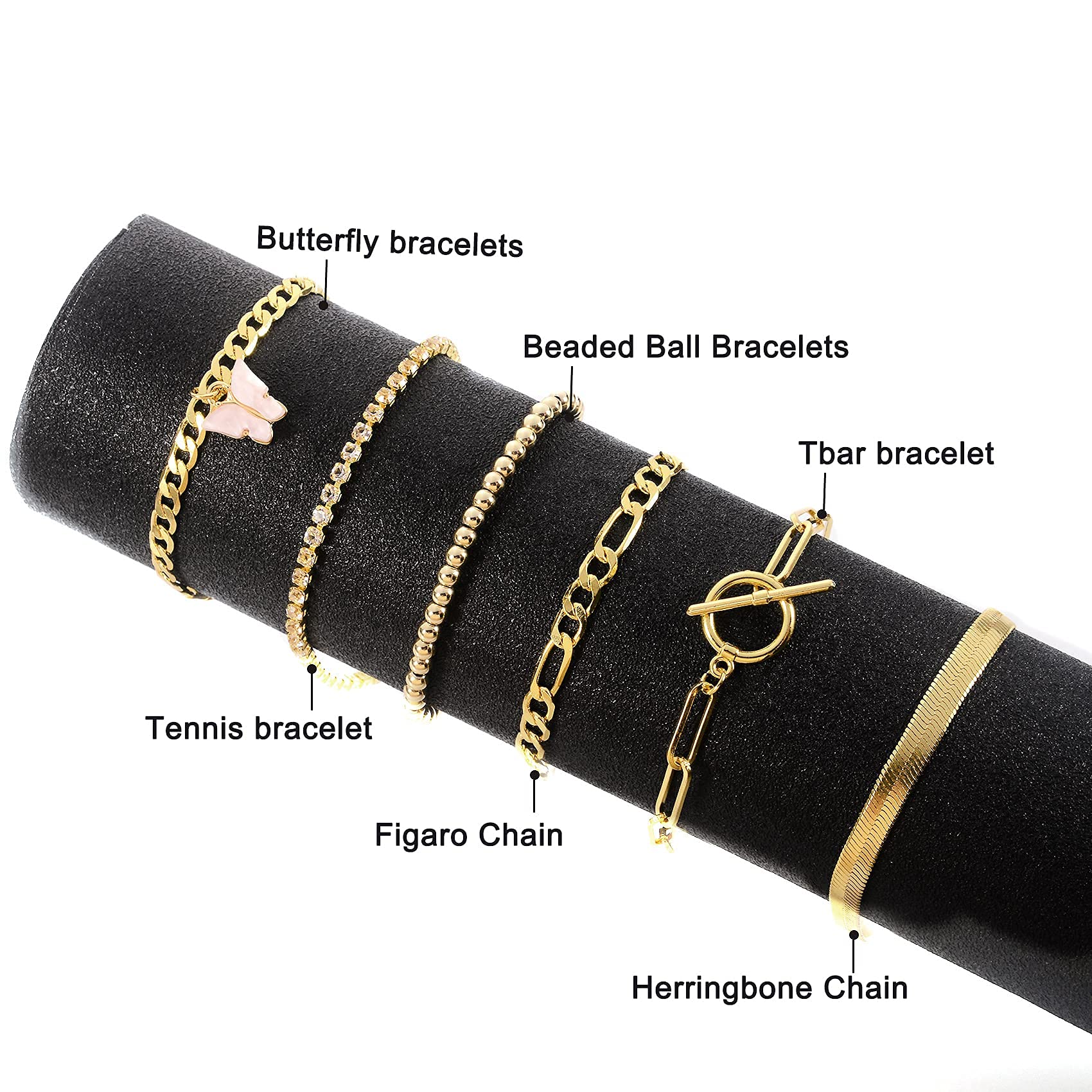 Set de bratari 5PCS, reglabil, din otel inoxidabil, OVERTANG - eMAG.ro