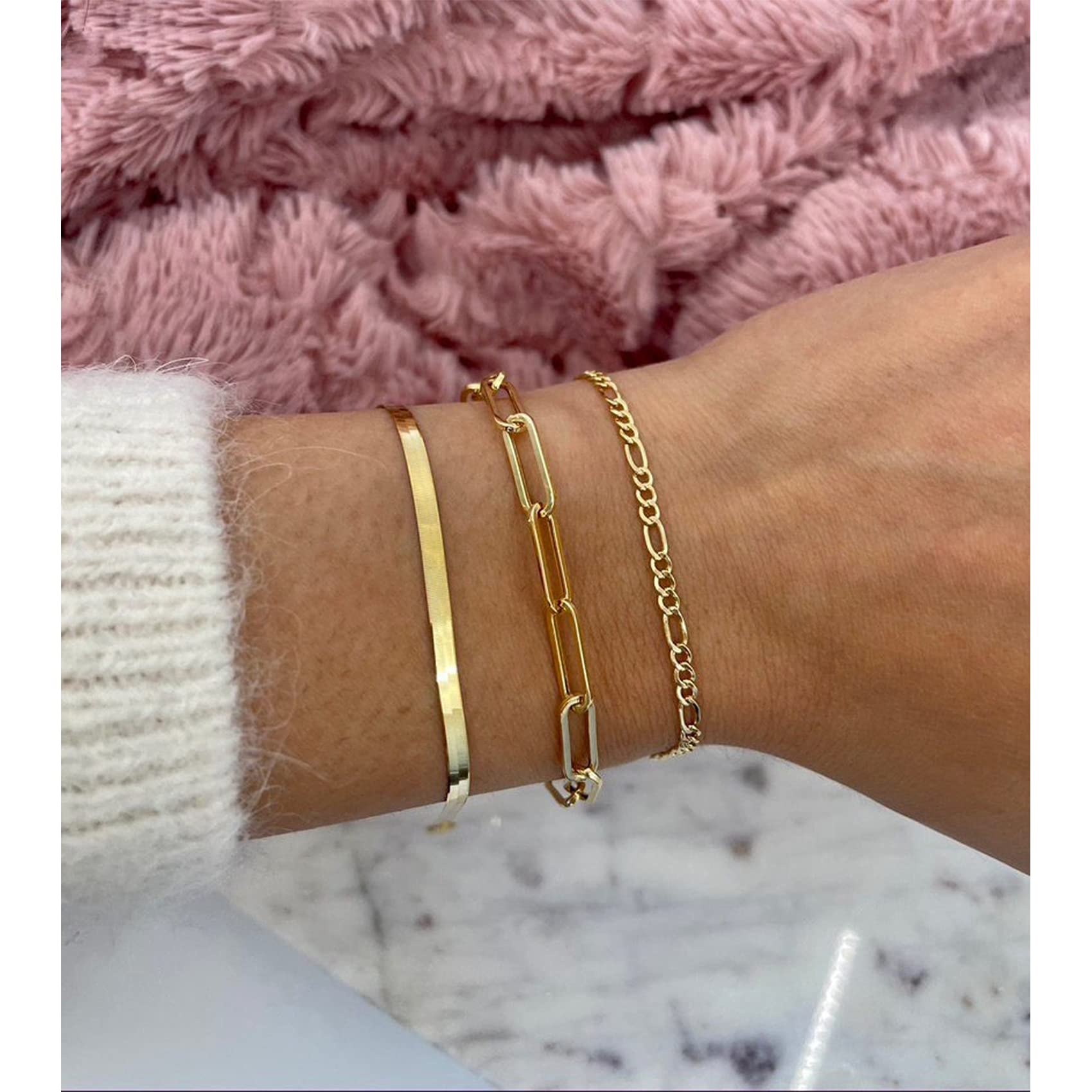 Set de bratari 5PCS, reglabil, din otel inoxidabil, OVERTANG - eMAG.ro