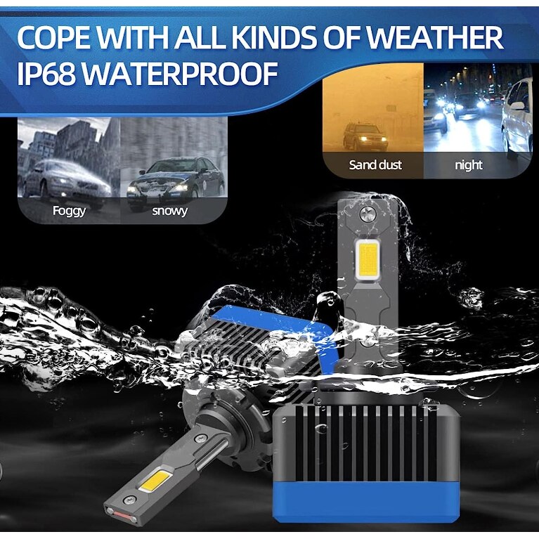 Set 2 becuri Led D3S putere 35W 55WW 1000Lm PREMIUM - eMAG.ro