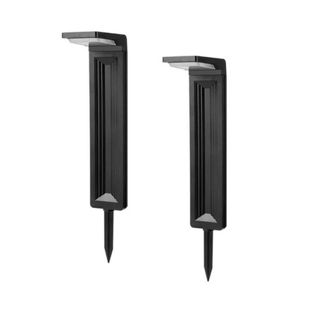 Set 2 stalpi solari de gradina Bonao, IP65, panou solar 2W, baterie 3 ...