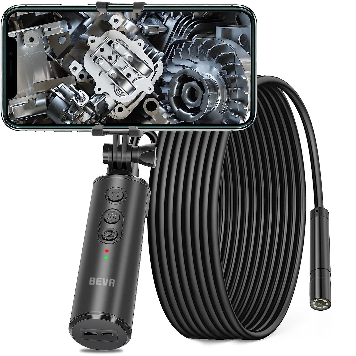 Camera de inspectie cu endoscop. BEVA, 1920x1080, impermeabila, 8 led ...