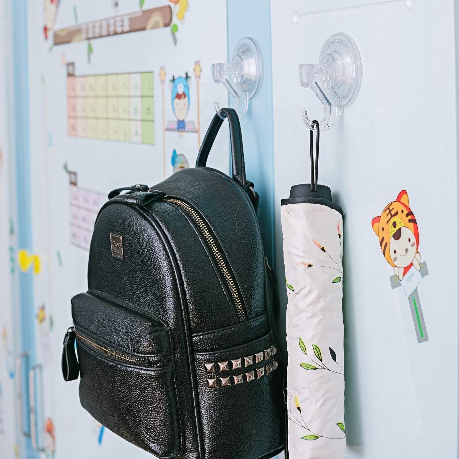 Set 4 carlige cu ventuza pentru baie, PVC, 3kg, Transparent - eMAG.ro