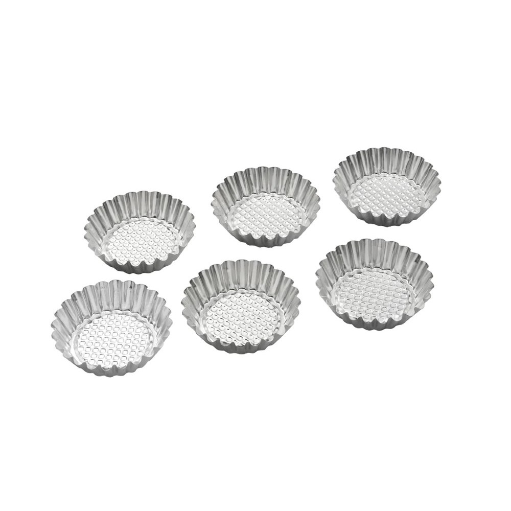 Set 6 forme prajituri Pedrini, inox, 9.5x2cm - eMAG.ro