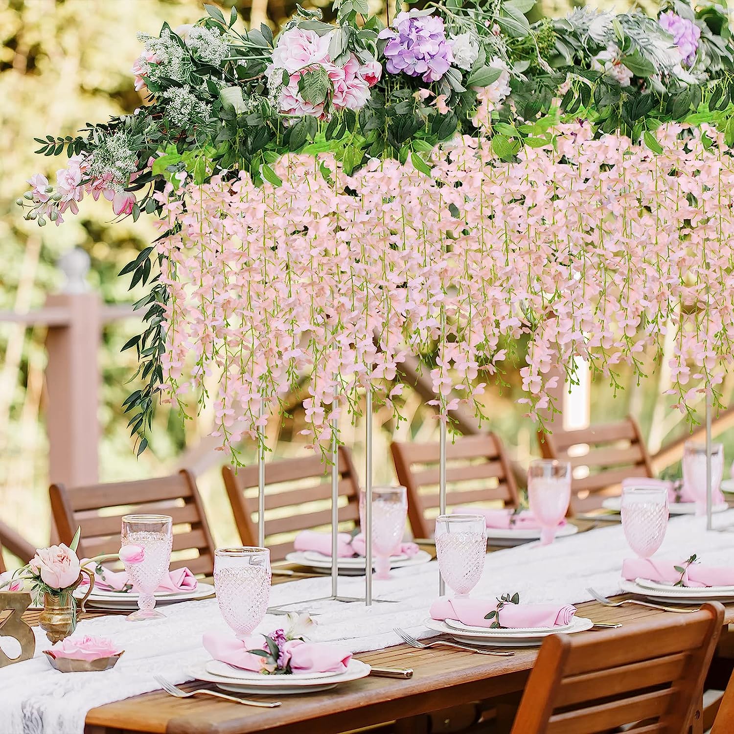 Set 12 Bucati Planta Artificiala Curgatoare Glicina Wisteria ，pentru ...