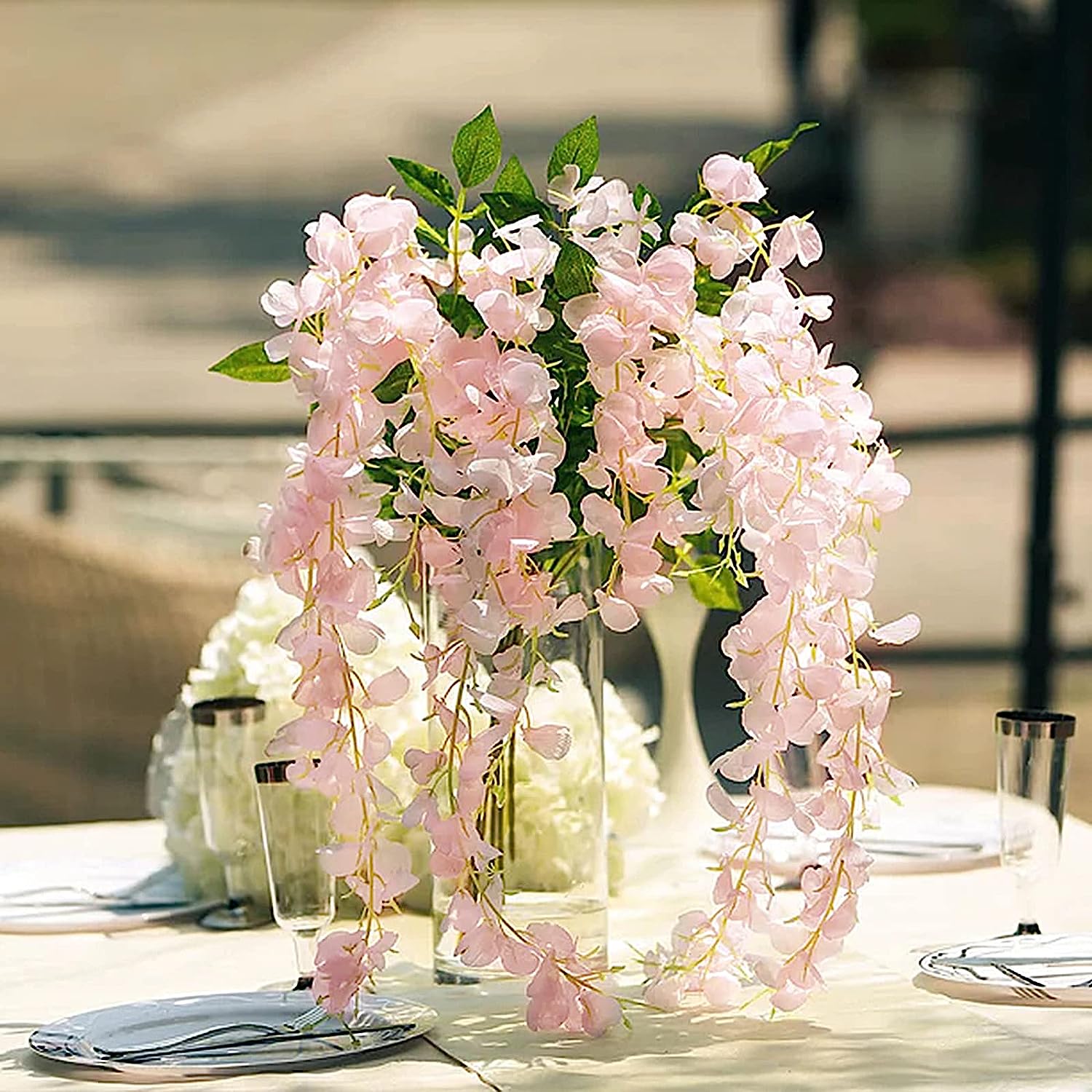 Set 12 Bucati Planta Artificiala Curgatoare Glicina Wisteria ，pentru ...