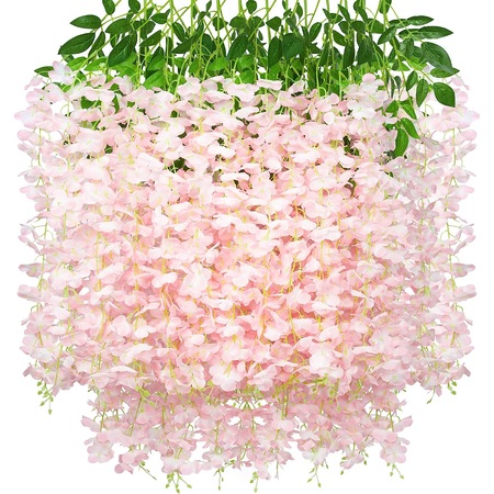 Set 12 Bucati Planta Artificiala Curgatoare Glicina Wisteria ，pentru ...