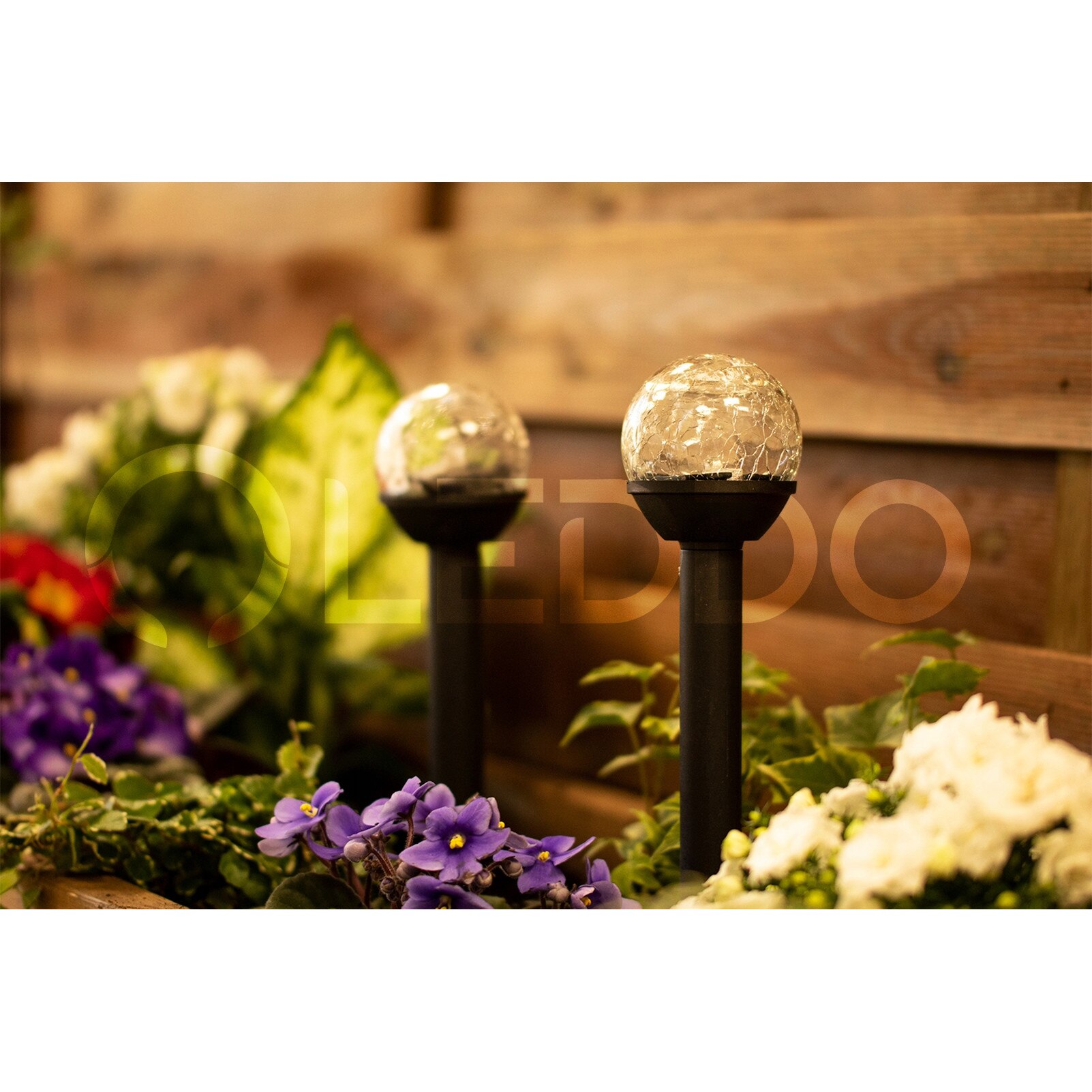 Lampa solara de gradina, LED, 5500-6000K, IP44, 33cm, Senzor de ...