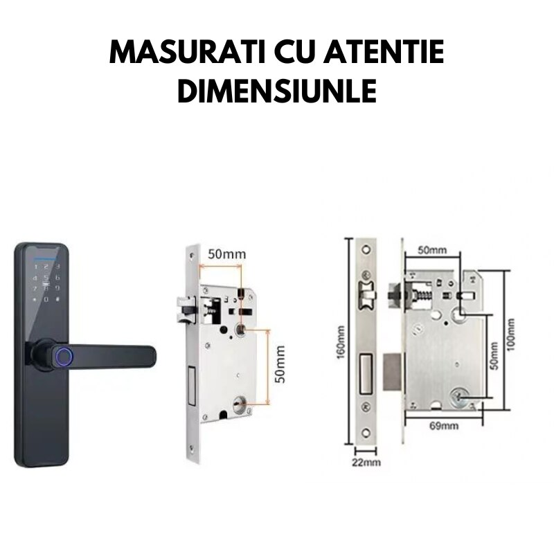 Yala Inteligenta Smart, LOONATIQ, Amprenta, Cod acces, Aplicatie TUYA ...