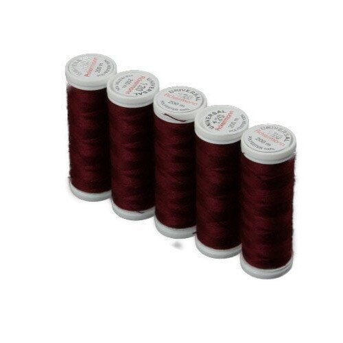 Ata universala de cusut Ackermann, 5 papiote, visiniu, 100% poliester ...