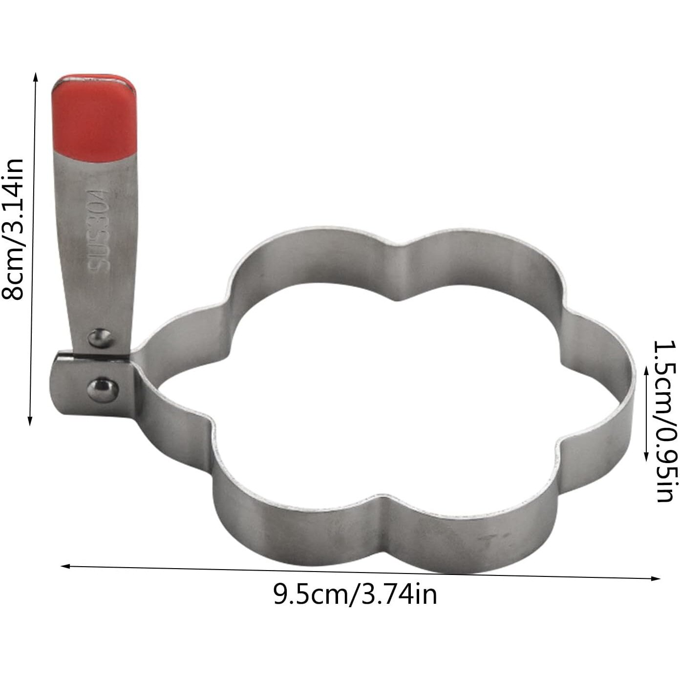 Mini foema pentru oua, Inox, Model Floare, 8.8 x 1.5cm, Argintiu - eMAG.ro